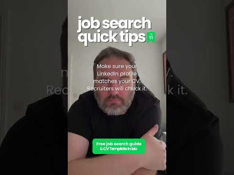 Make sure your LinkedIn profile matches your CV