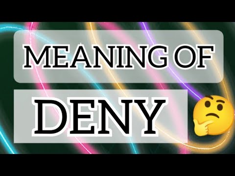 Meaning Of Deny ? Meaning Of Deny || What is deny In Hindi || Deny in hindi