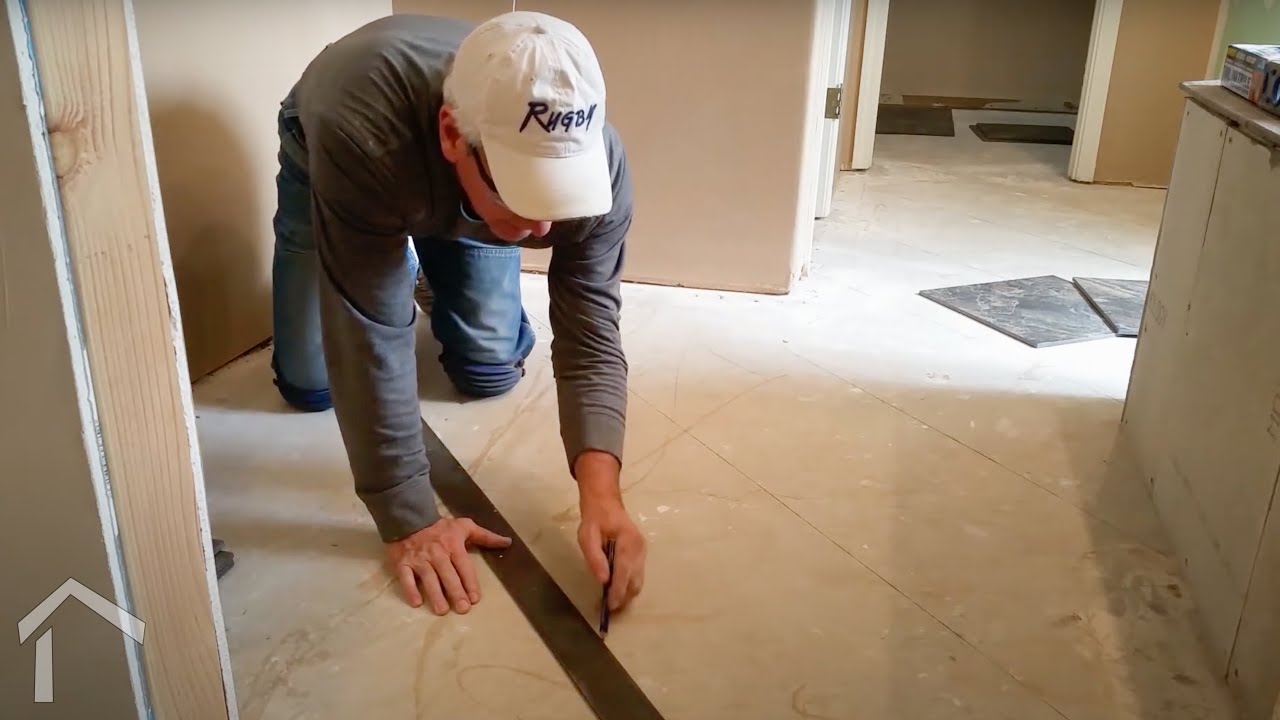 How to Lay Out Your Tile Pattern Before You Begin - Setting Bathroom Floor Tile On an Angle