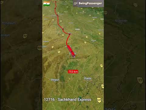 12716 - Sachkhand Express From Amritsar Junction to Hazur Sahib Nanded #adventure #map #gk