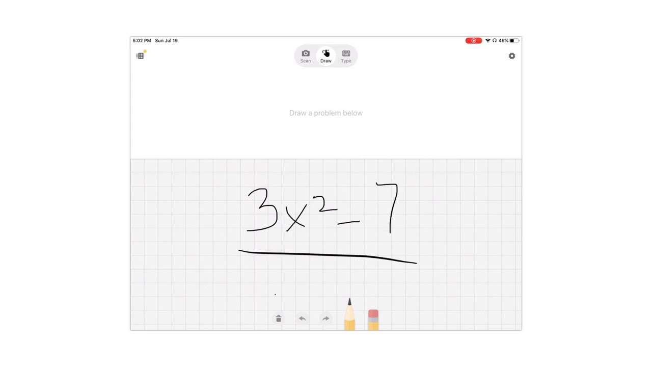 Writing Math in Moodle on an iPad