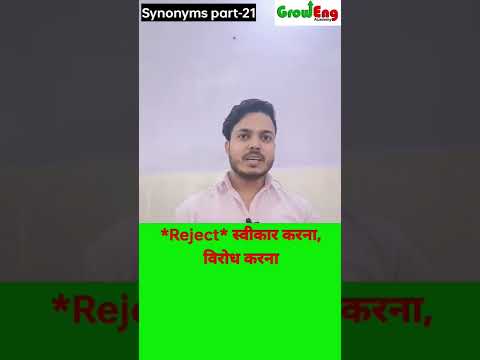 Synonyms for Reject | Vocabulary | GrowEng Academy
