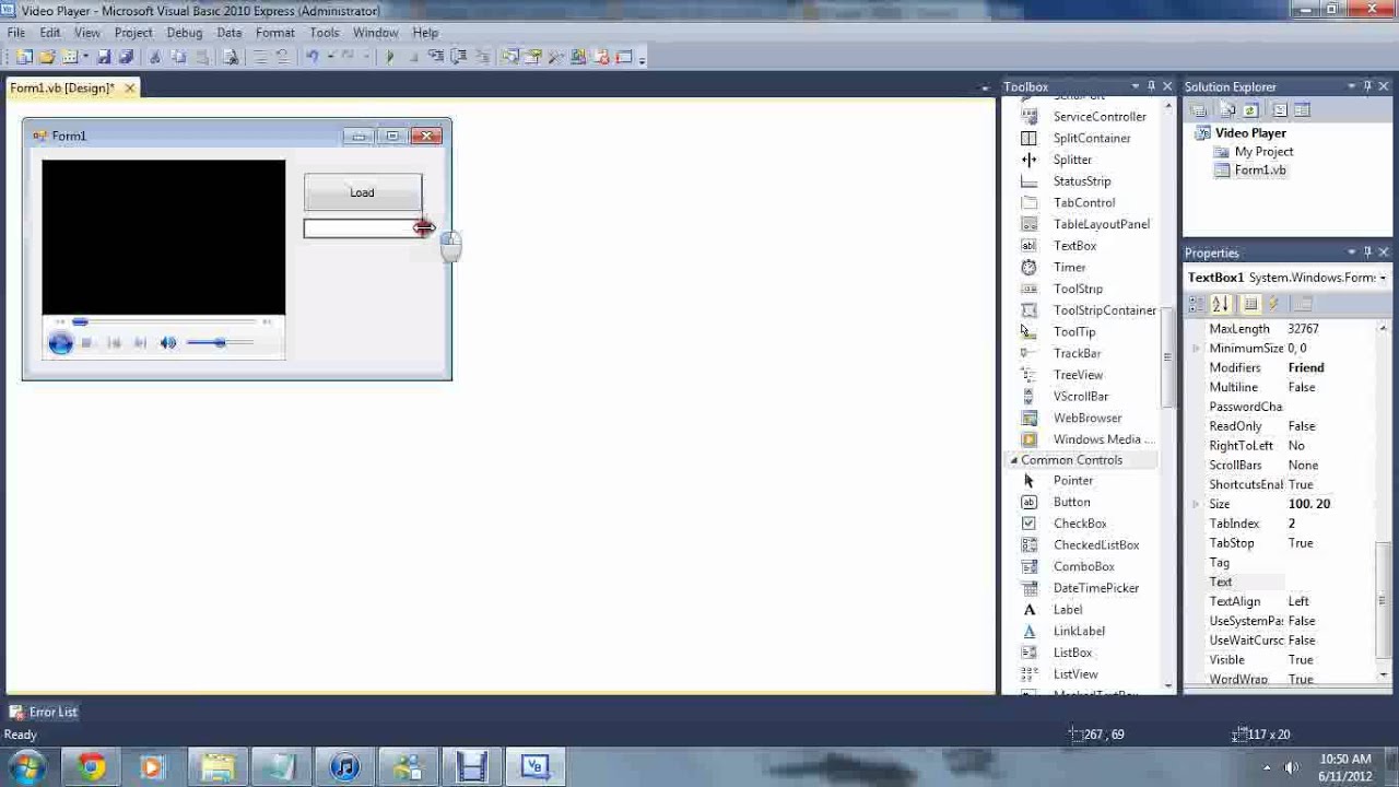 VB.NET Tutorials - Beginners Programs #1 - Simple Media Player