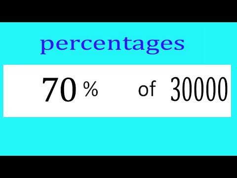 Percentages 70 Percentage(%) of 30000