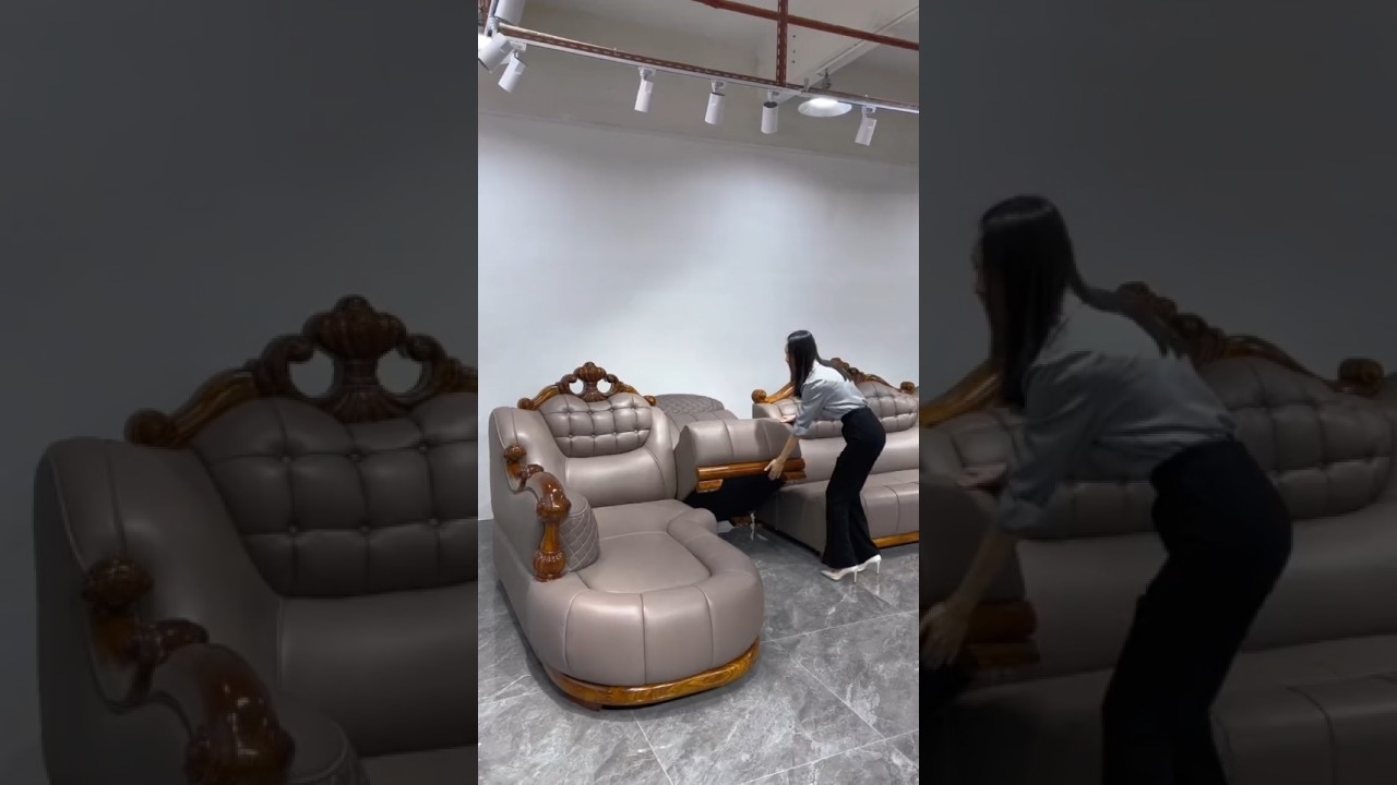 🧡🛋This Beige Sofa = Pure Class & Comfort  #MinimalistHome #ElegantDesign #FurnitureGoals #CozyLiving