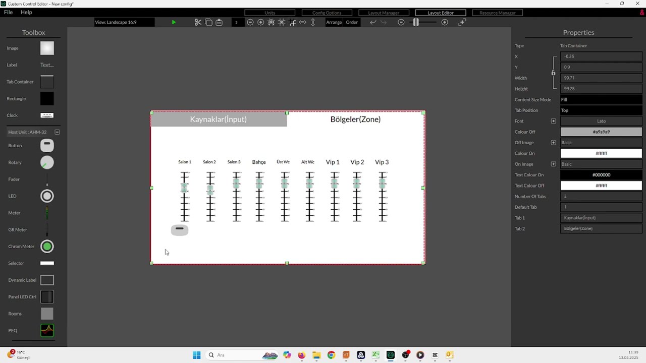 Allen & Heath Custom Control Editor