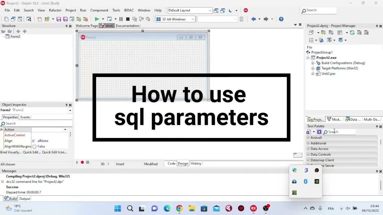 Delphi / SQL - using parameters in select statement