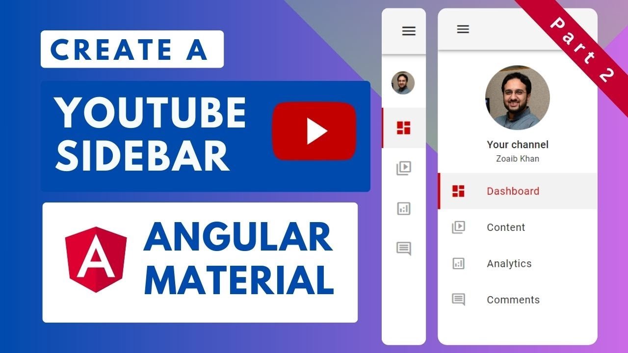 Create a YouTube sidebar clone with Angular Material Components! (Part 2)