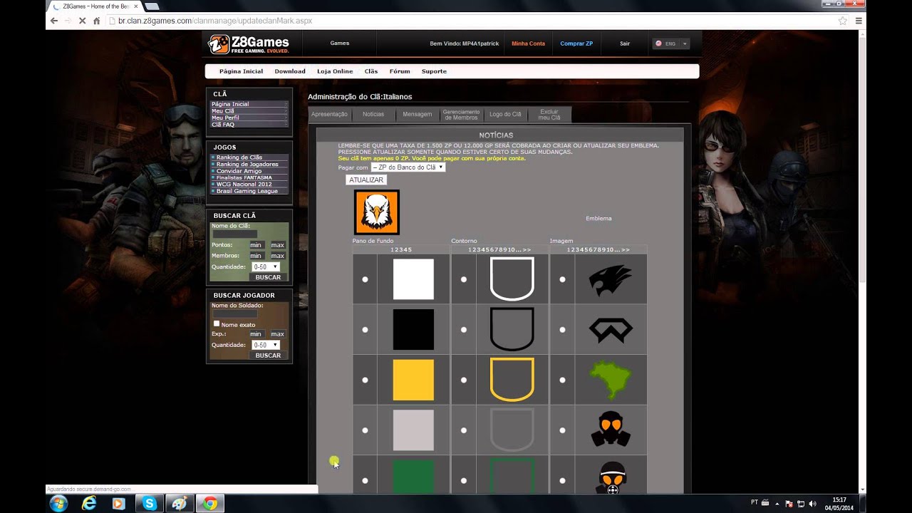 Como Mudar Emblema do Seu Clan !