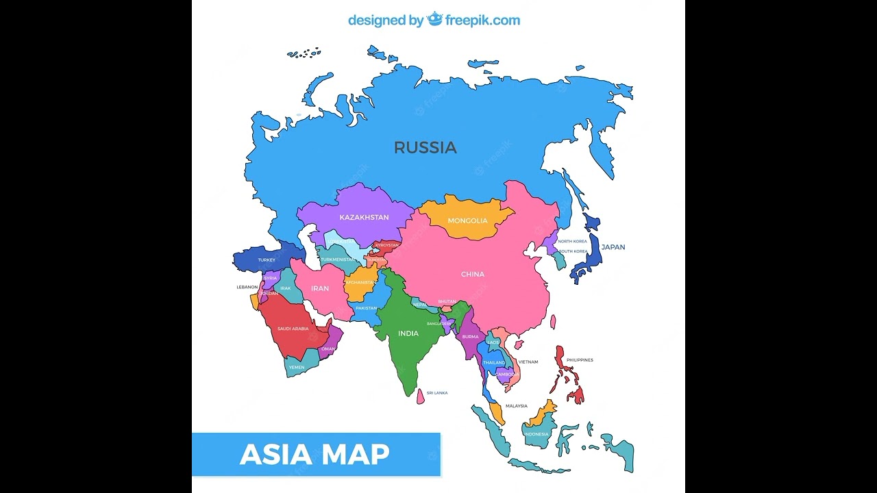 Mapa del continente de Asia 099