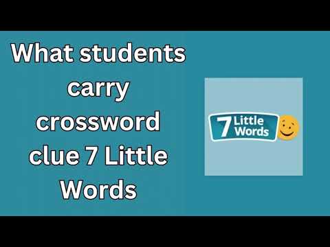 What students carry crossword clue 7 Little Words