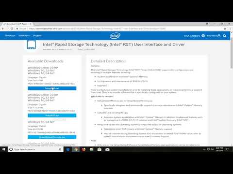How To Download Intel Rapid Storage Technology Driver In Windows 10