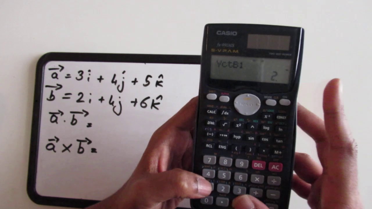 Vector operations in a Casio fx-991MS calculator