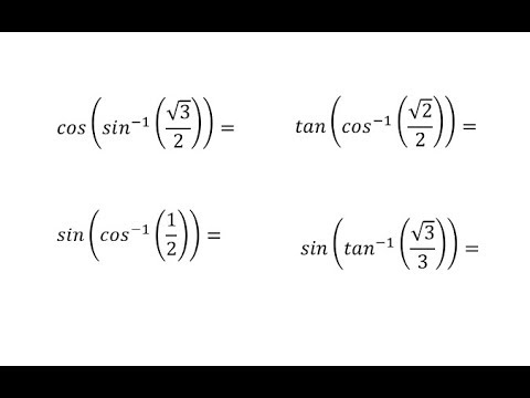 Trig Function Values of Inverse Trig Function Values Using Unit Circle (1st Quad)