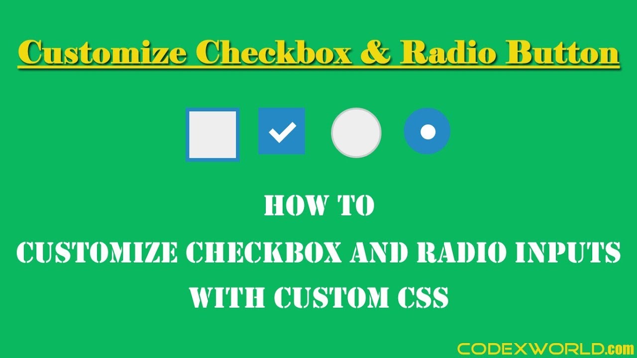 Customize Checkbox and Radio Inputs with CSS