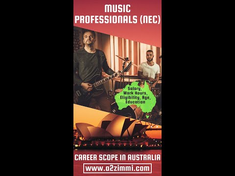 Music Professionals (nec) Career Scope in Australia | Work Hours | Salary | Gender Preference