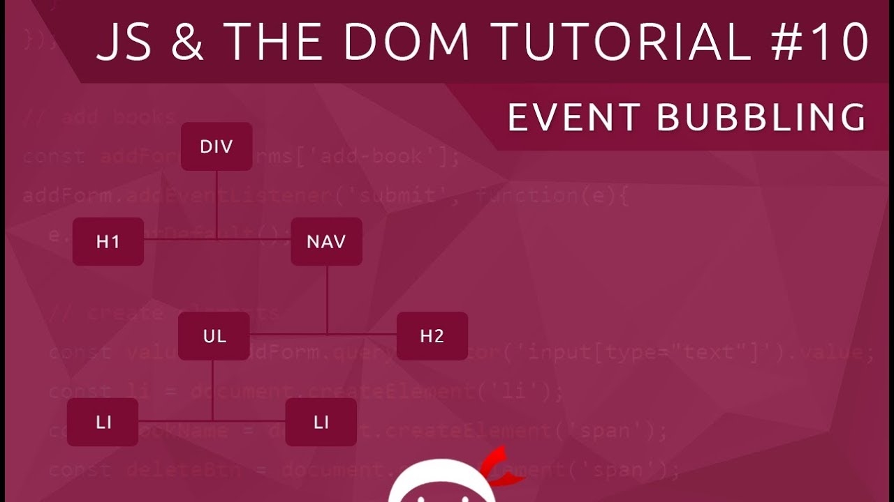 JavaScript DOM Tutorial #10 - Event Bubbling