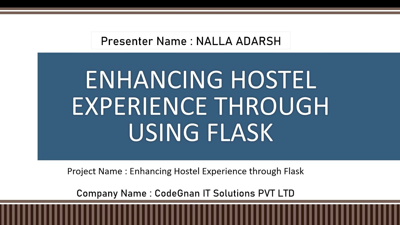 Hostel Management Project Using Flask #python #flask #hostelmgmt #backendwebdevelopment