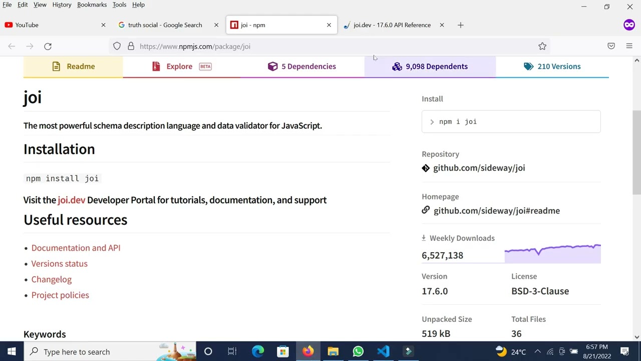 05 - Validating input fields using Joi in Node and Express.JS