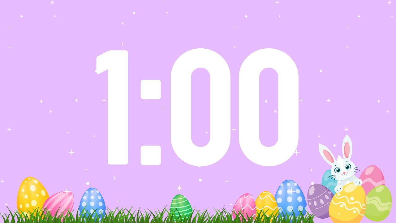 Easter 1 Minute Timer | Classroom Timer | Bunny Timer | Spring Countdown | Easter Egg Countdown