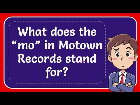 What does the “mo” in Motown Records stand for?