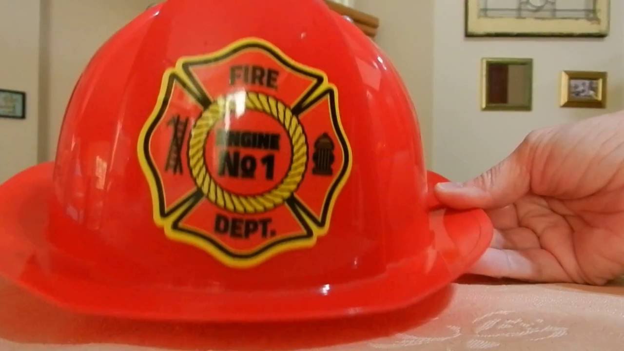 Kid's Fireman Hat; Red Firefighter Hat
