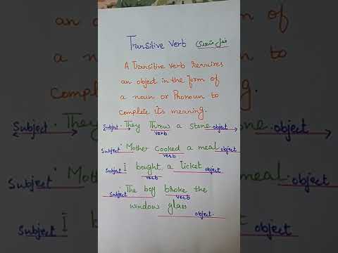 Transitive verb definition...https://youtube.com/channel/UCOqjAiLfhVs8_zUX3I4G1jw....