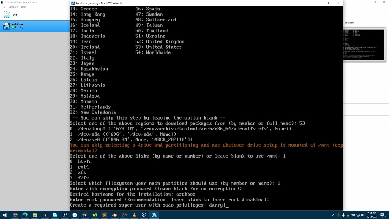 Installing Arch Linux with ArchInstall: A Step-by-Step Guide