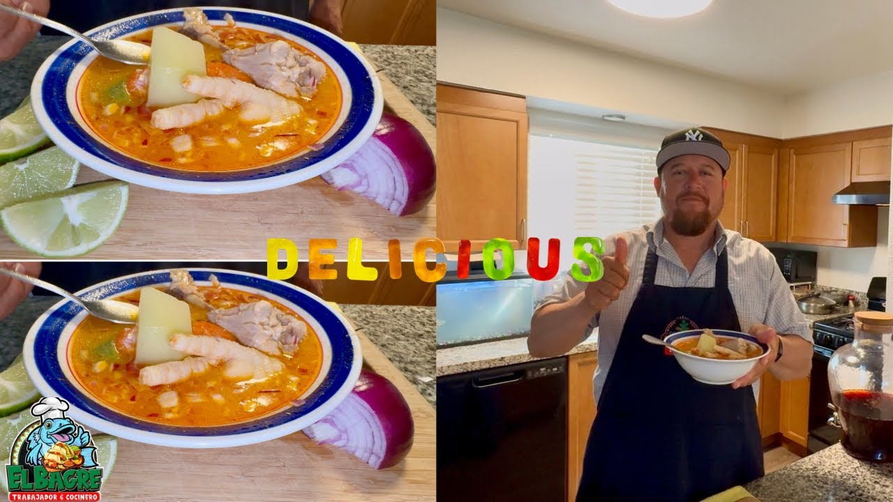 CALDO DE POLLO RAPIDO Y FÁCIL DE PREPARAR😉🔥😋🍗