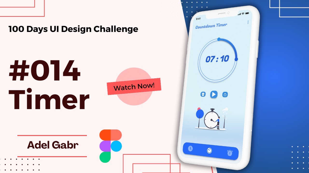 Create Timer Page with Figma | Daily UI Design Challenge 014