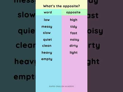 What's the opposite of these words?