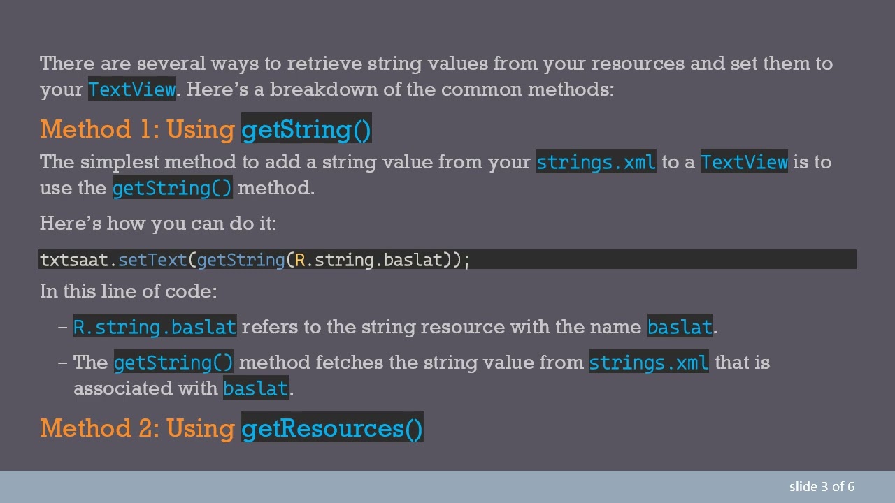 How to Add String Values in Java Using Android Studio