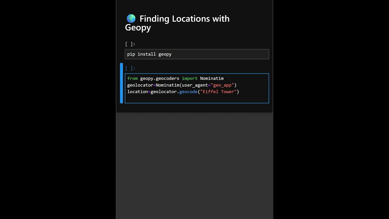 🌍 Finding Locations with Geopy