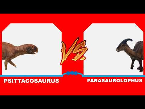 PARASAUROLOPHUS vs PSITTACOSAURUS | Who the Winner