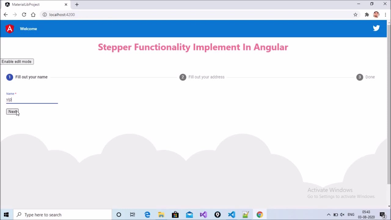Steeper Implement In Angular