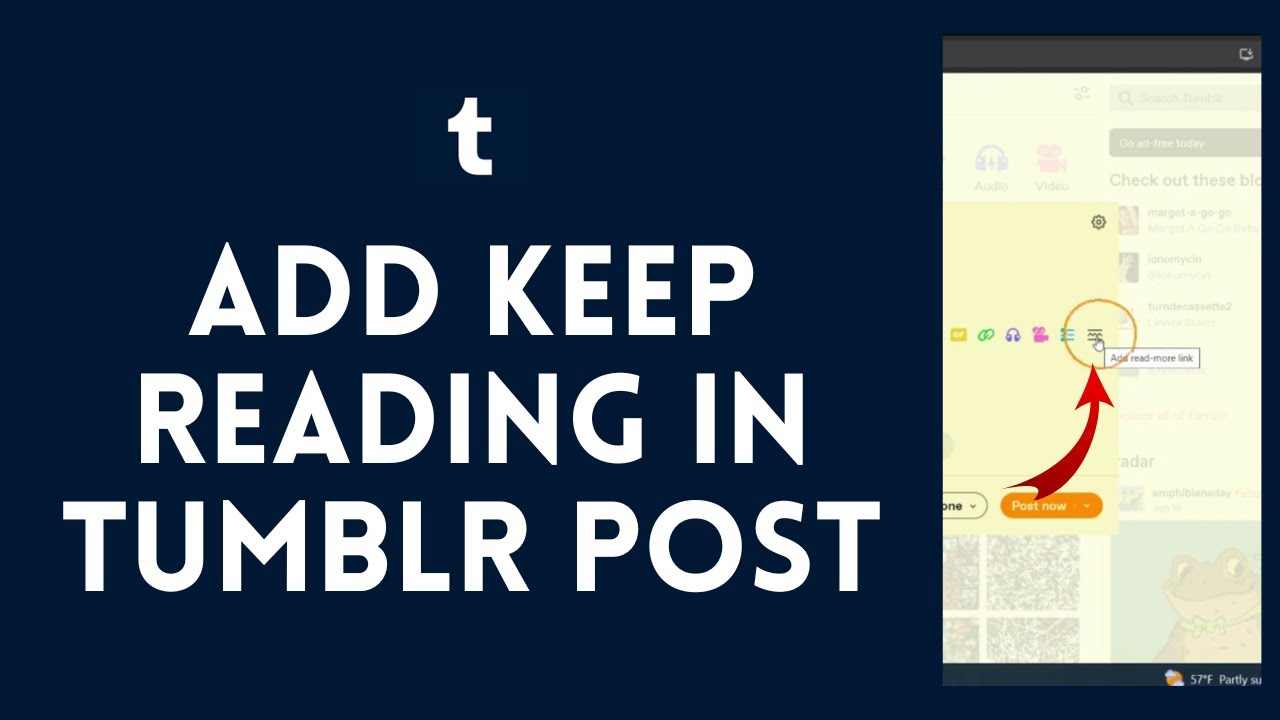 How to Add Keep Reading in Tumblr Post?