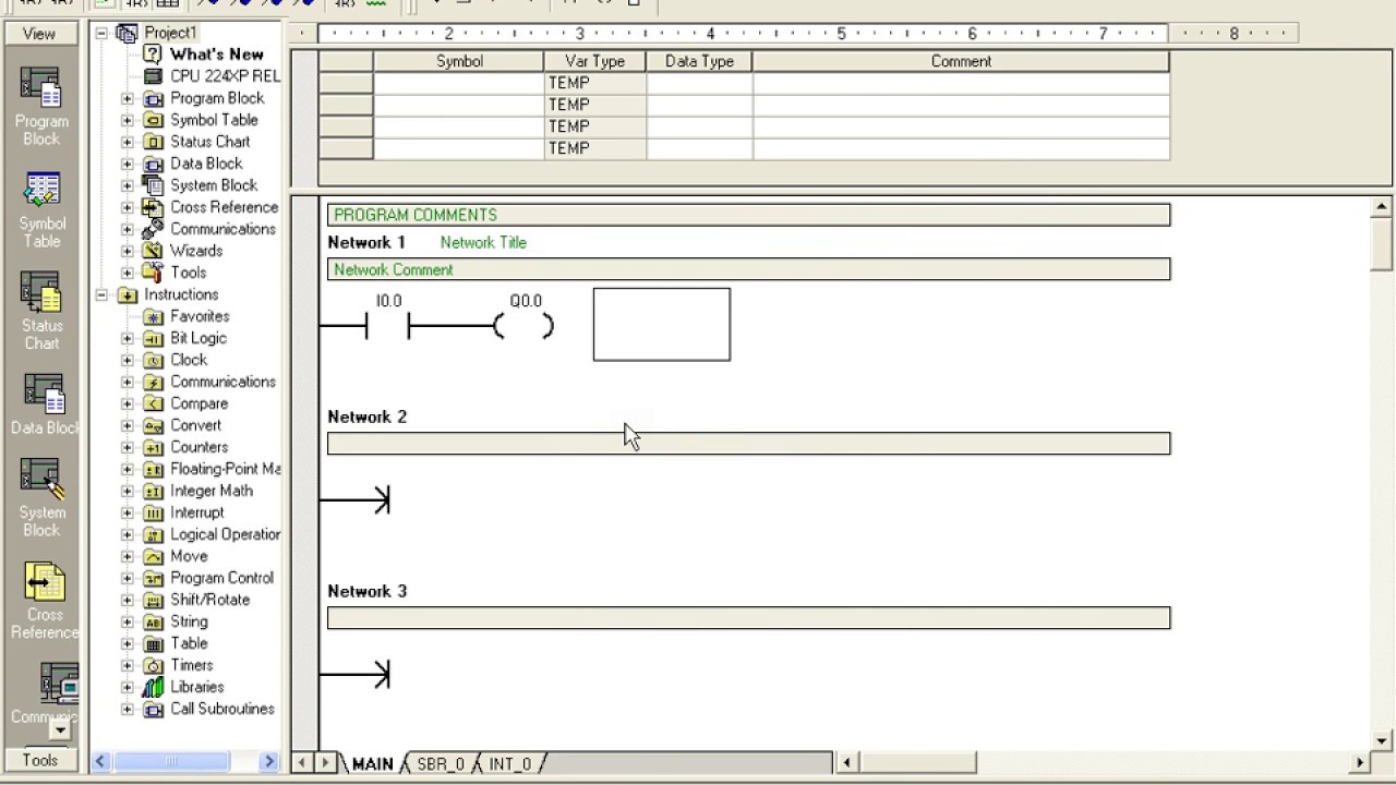 FIRST PROGRAM WITH SIEMENS PLC S7-200