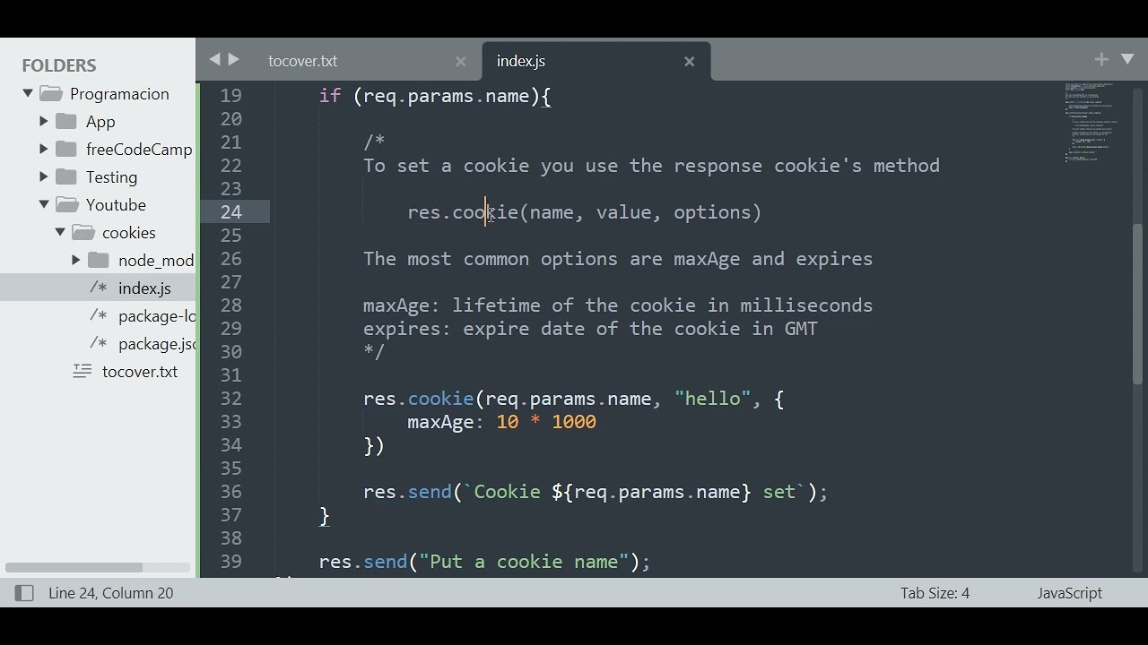 How to set and get (parse) cookies in ExpressJS