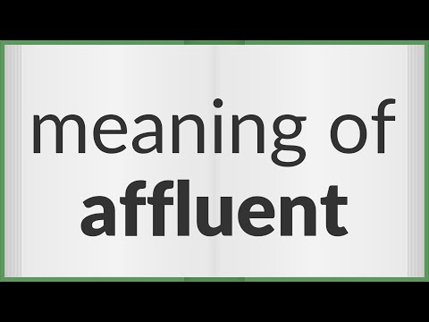 Affluent | meaning of Affluent