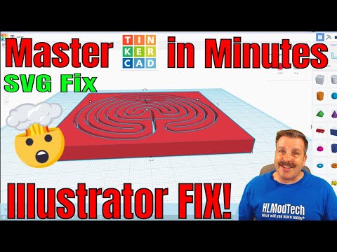 Pixlr picsvg & Tinkercad SVG Import Adobe Illustrator Fix in minutes!