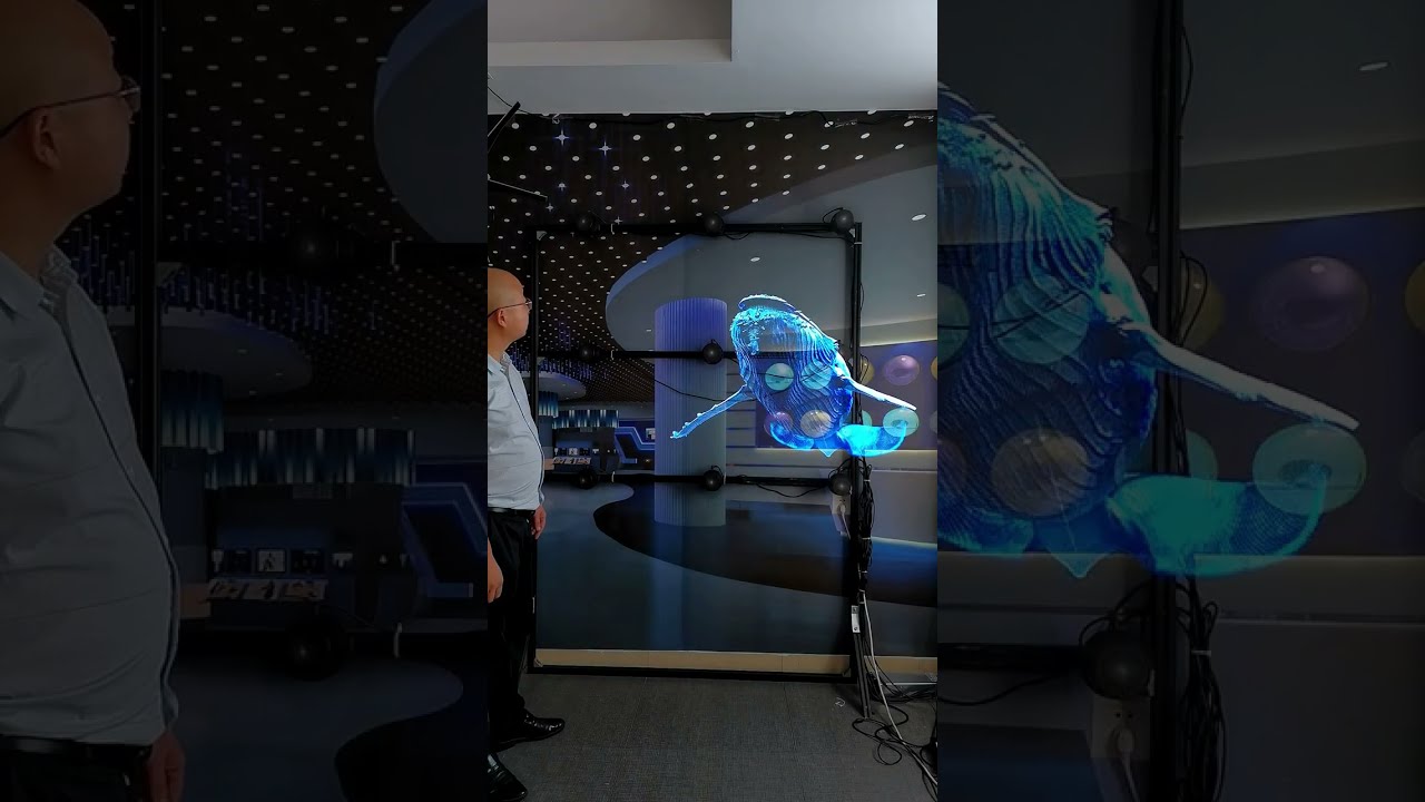 Unpacking 3D holographic fan #whale #car #3d #holographic #ledfan #fyp