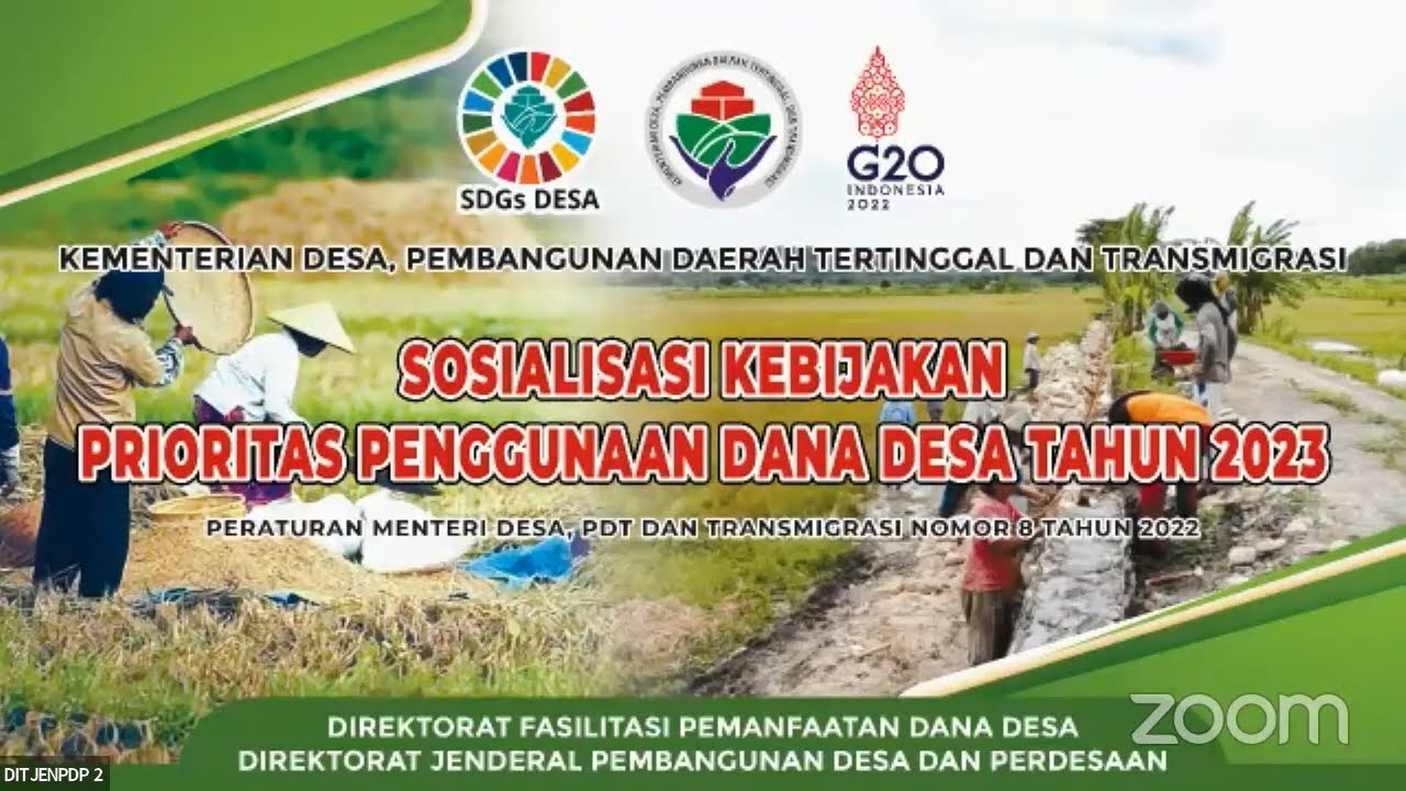 SOSIALISASI KEBIJAKAN PRIORITAS PENGGUNAAN DANA DESA TAHUN 2023