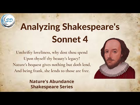 Sonnet 4 Line by Line Explanation | Unthrifty loveliness, why dost thou spend | Shakespeare Series