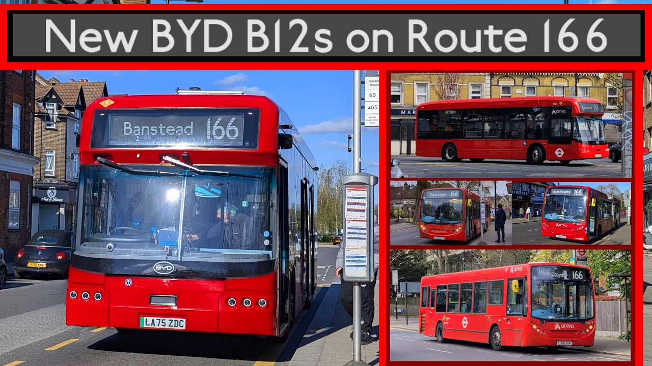 BRAND NEW BYD B12s on Route 166 - Goodbye Enviro200s! London Bus Changes Explained 