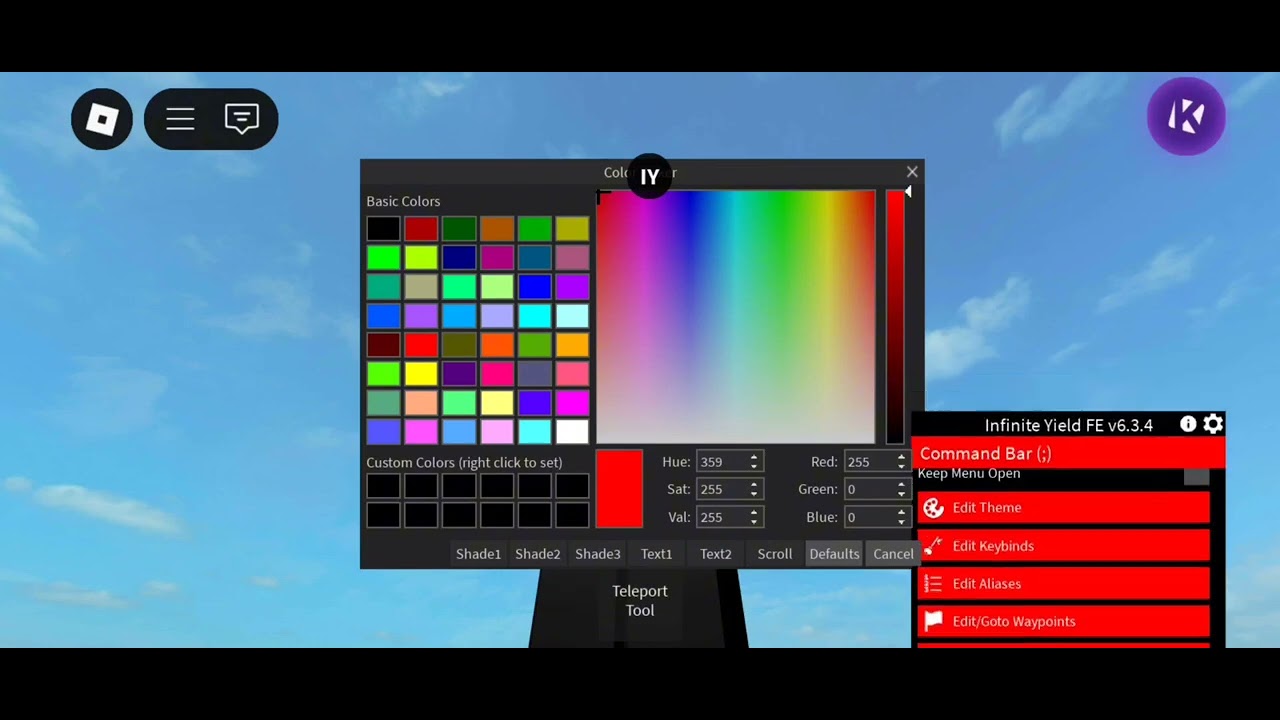 Infinite Yield Script.