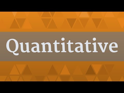QUANTITATIVE pronunciation • How to pronounce QUANTITATIVE