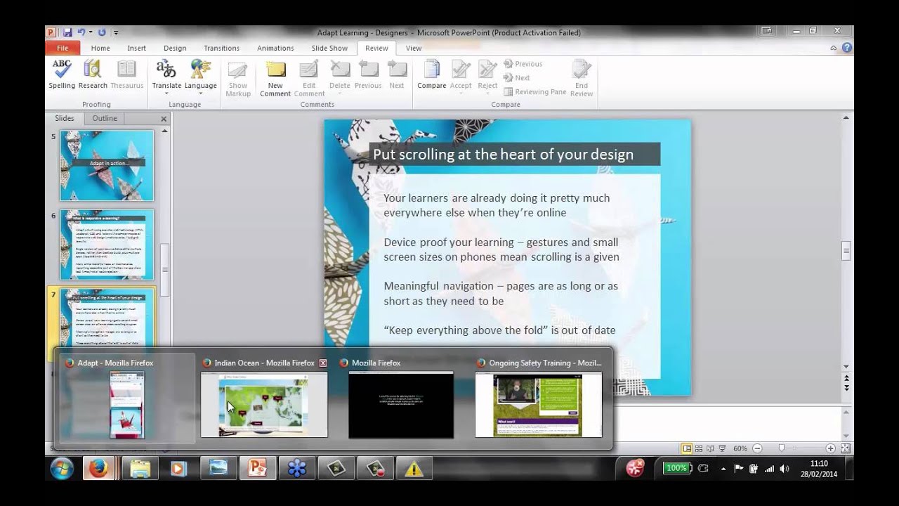 Creating responsive e-learning with Adapt