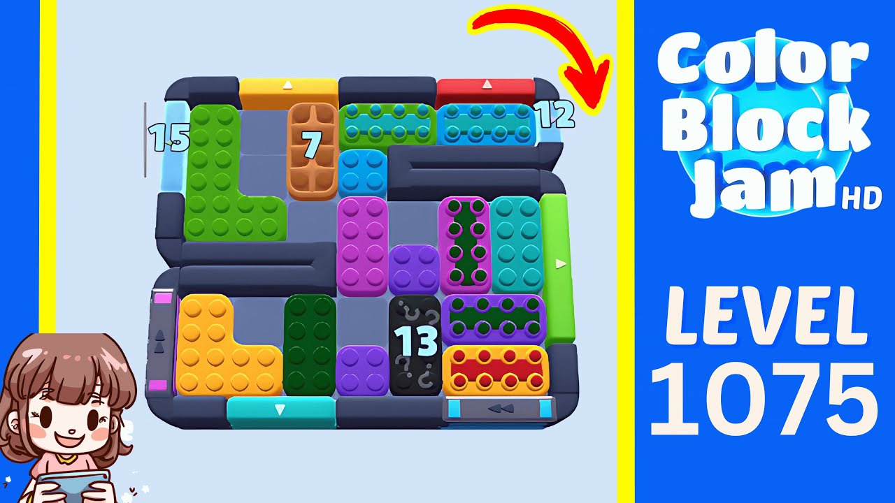 Color Block Jam Level 1075 Solution Walkthrough