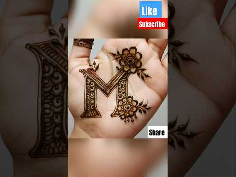 🤔 See your name first letter and try it 😍 mehndi designs with letters#mehndi#mehndidesign#trending